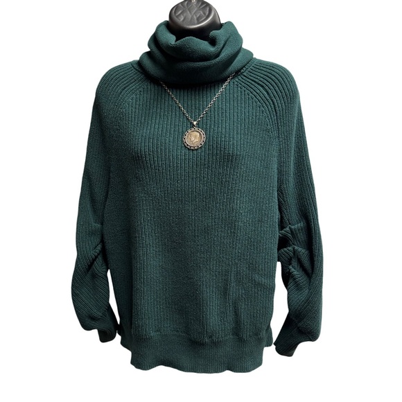 CAbi | Sweaters | Cabi Chunky 0 Cotton Forest Green Sweater 90s Vintage ...